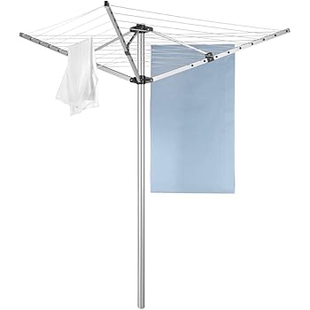 Brabantia Essential Rotary Washing Line and Concrete Anchor Tube, 30 m ...