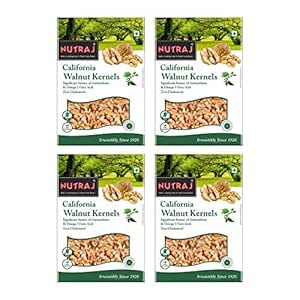Nutraj 100% Natural Dried Premium California Walnut Kernels, 1Kg (4 X 250g) | Pure Without Shell ...
