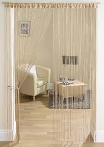 Gold/Silver Fleck Spaghetti String Door/Curtain Panel 35" x 79" (90cm x ...