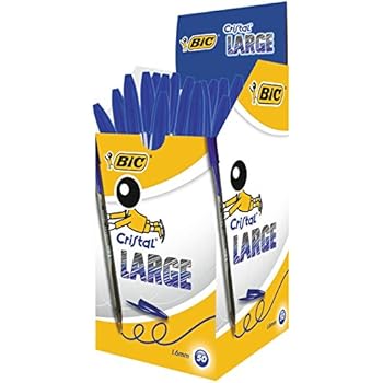 BIC Cristal Original Stylos-Bille - Bleu, Boîte de 50: Amazon.fr ...