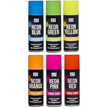C 12 CANS OF FLUORESCENT NEON spray can paint 200ML Graffiti (Banksey ...