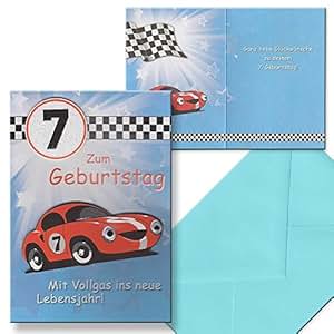 Kinderkarte Geburtstagskarte 7. Geburtstag Junge Kindergeburtstag ...