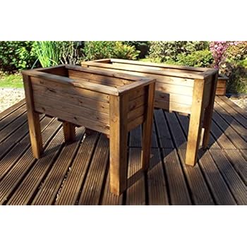 Selections Veg Trough Large Wooden Raised Vegetable Bed Planter: Amazon ...
