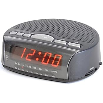 Itek I61007 Senior Big Button Jumbo LED Alarm Clock Radio - Black ...