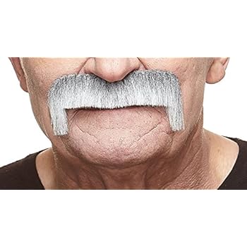 NET TOYS Grosse moustache grise - Moustache géante - Moustache poivre ...