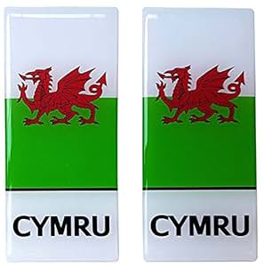 Wales Number Plate Sticker Decal Badge Cymru Welsh Flag 3d Resin Gel ...