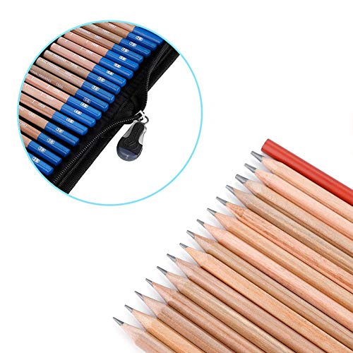 Skizzierbleistift-Set, 48 Stück Scholine Sketch Holzkohle-Bleistift ...