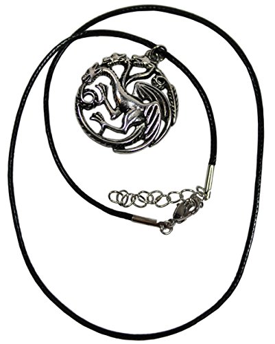 Buy Three Headed Dragon Sigil on a Waxed Cord Necklace. Hydra ...