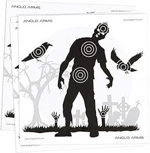 New Pack of 50 Zombie Paper Shooting Practice Air Gun Targets 14 x 14cm ...