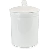 Terracotta Ceramic Kitchen Compost Caddy (Oyster White Colour ...
