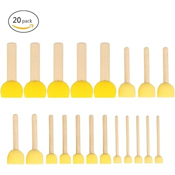 Sponge Brush Round Sponge Stippler Paint Tools for Kids Graffiti, 4 ...