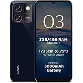 Lava O3 Pro (Glossy Black, 4 GB RAM, 128 GB Storage)| Bigger 6.56" HD+ ...