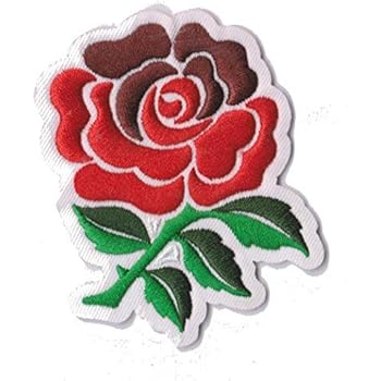 Canterbury ENGLAND RUGBY ROSE Iron on Sew on Embroidered Patch Badge ...