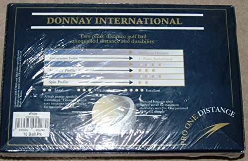 DONNAY New International Titanium Set of 15 White Golf Balls Two Piece ...