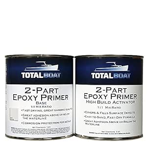 TotalBoat 2-Part Marine Epoxy Primer (White High Build Primer Kit ...