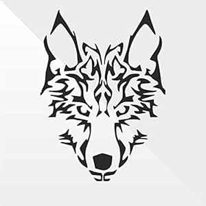 Sticker Lupo Wolf Loup Lobo - Decal Auto Moto Casco Wall Camper Bike ...
