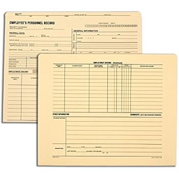 TOPS Employee Record File Folders, Straight Cut, Index, Green Ink, 2 ...
