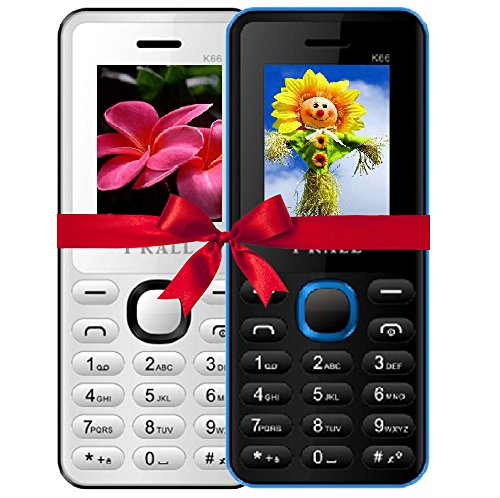 I KALL 4.57 cm (1.8 Inch) Mobile Phone Combo – K66 (White & Blue ...