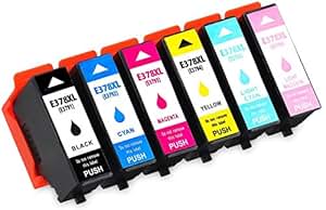 6 (FULL SET) Compatible 378XL Ink Cartridges for Epson Expression Photo ...