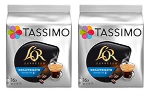 2 x Tassimo Lor Espresso Decaffeinated Decaf Coffee 16 Discs/Servings ...