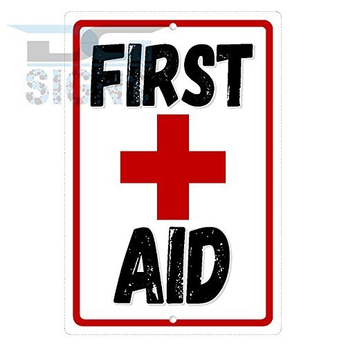 FIRST AID RED CROSS SYMBOL Aluminum Sign Metal Signs Vintage Road Signs ...