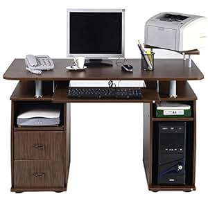 COSTWAY Computertisch Schreibtisch Bürotisch Arbeitstisch PC-Tisch mit ...