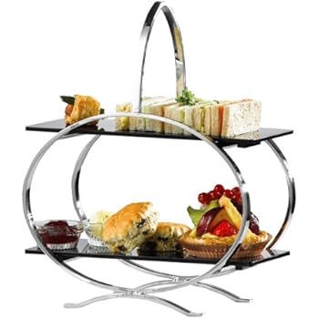 Mepra Stainless Steel Palace 3-Tier Afternoon Tea Stand, Silver: Amazon ...