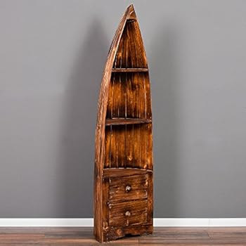 Regal Boot Holz Bootsregal Schiff Maritim Dekoration Schrank 90cm ...