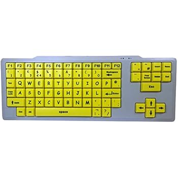 HCL Visually Impaired Keyboard for Special Needs, Blind | XL Large Hi ...