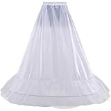 Loywe, Reifrock Petticoat aus Satin, 3 Ringe, Taille Umfang bis 90cm ...