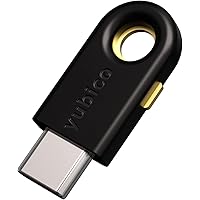 Yubico - Security Key C NFC - Black- Two-Factor authentication (2FA) Security Key, Connect via ...
