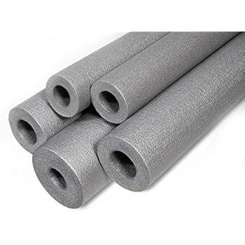 Grey Pipe Insulation Foam 15mm / 20mm Length - 1 meter Strong Round ...