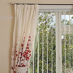 Tony's Textiles Oriental Flower Lined Curtains : Amazon.co.uk