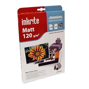 Inkrite PhotoPlus Premium Paper Matt 120gsm A4 (100 sheets): Amazon.co ...