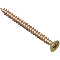 ForgeFix Multi-Purpose Single Thread Screws | 6.0 x 80mm | Zinc Yellow ...