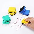 8 Pack Magnetic White Board Erasers, Dry Eraser Chalkboard Cleaner Bulk Mini Size 4 Colors ...
