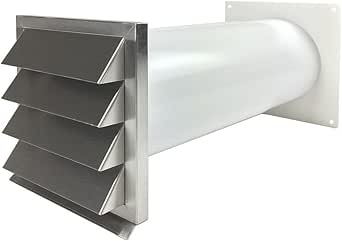EASYTEC® Energiesparender Mauerkasten Ø 150 mm Edelstahl mit zwei Rückstauklappen : Amazon.de ...
