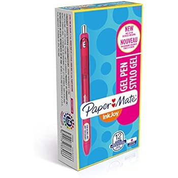 Paper Mate InkJoy Gel Pen, Medium Point - Pink, Box of 12: Amazon.co.uk ...