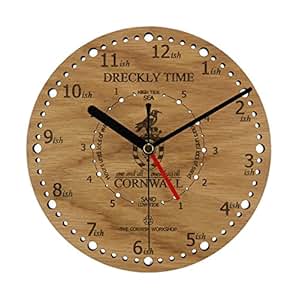 Wooden Time + Tide Wall Clock - Cornish Dreckly Time - WC.W.DTT01 ...