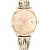 Tommy Hilfiger Quartz Analog Rose Gold Dial Stainless Steel Strap Watch ...