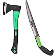 Wulf Combo of 12 In Pruning Saw + Hand Axe (600g) with Fiberglass Body ...