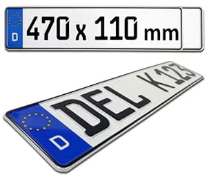 Kfz Kennzeichen / Euro Nummernschild Deutschland - 470mm x 110mm ...