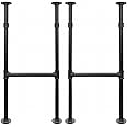 BotaBay 2 Pack Industrial Pipe Table Leg Set 94cm x 35cm Iron Base Legs ...