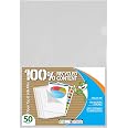1Above 100 Micron 50 Pack A4 Clear Plastic Open Top & Side Report File ...