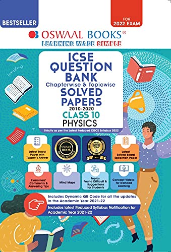 Oswaal ICSE Question Bank Class 10 Physics Book Chapterwise & Topicwise ...