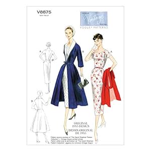 Vogue Patterns V8875 Size B5 8-10-12-14-16 Misses' Dress Belt Coat and ...