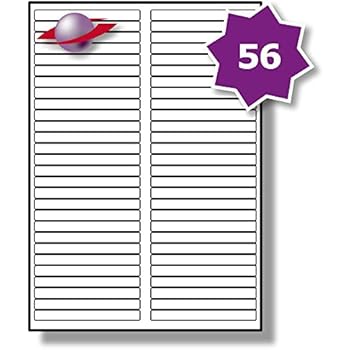 51 Per Page/Sheet, 5 Sheets (255 Sticky SUSPENSION FILE TAB Labels ...
