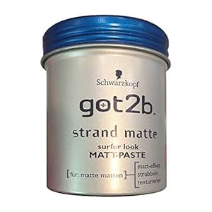 Schwarzkopf got2b Strand Matte Matt-Paste , 100 ml: Amazon.de: Beauty