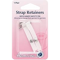 Hemline H788.W | White Bra Shoulder Strap Retainer | 1 Pair | With ...