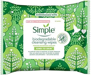 Simple Biodegradable Cleansing Wipes 20 Sheets (Pack of 3): Amazon.co ...